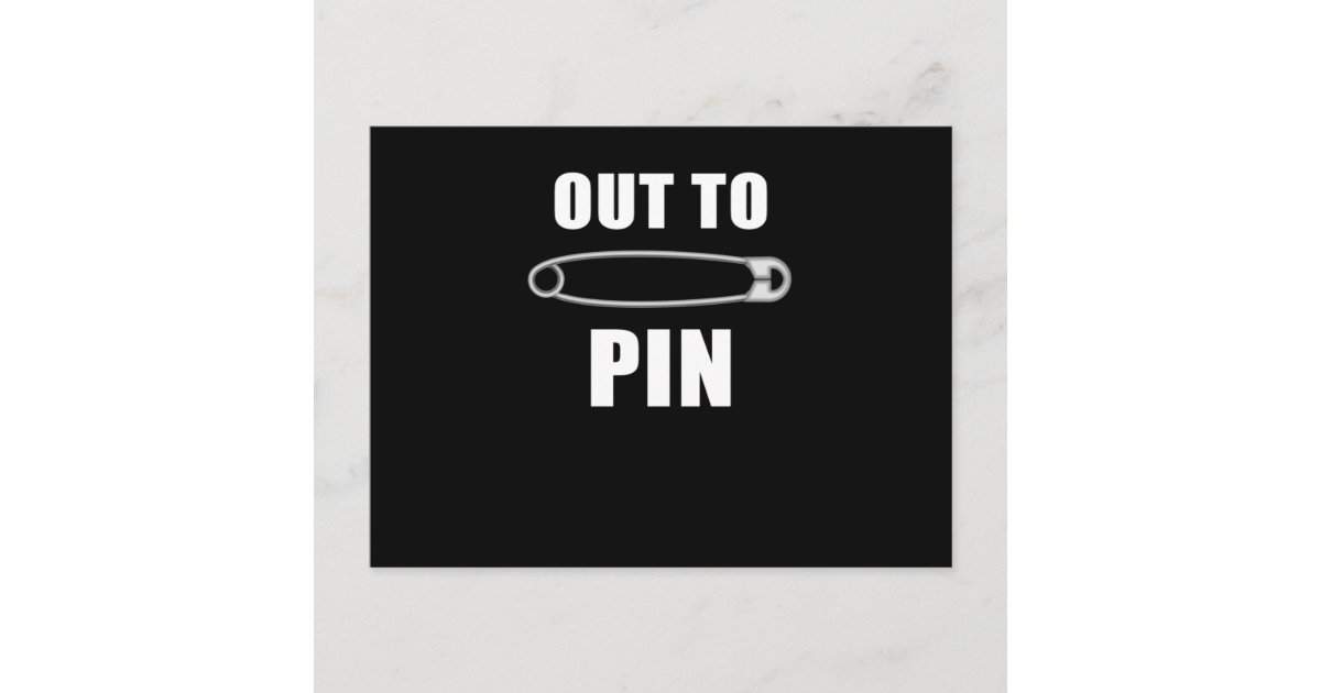 Out To Pin Wrestling Pun Pinfall Knockout Postcard | Zazzle