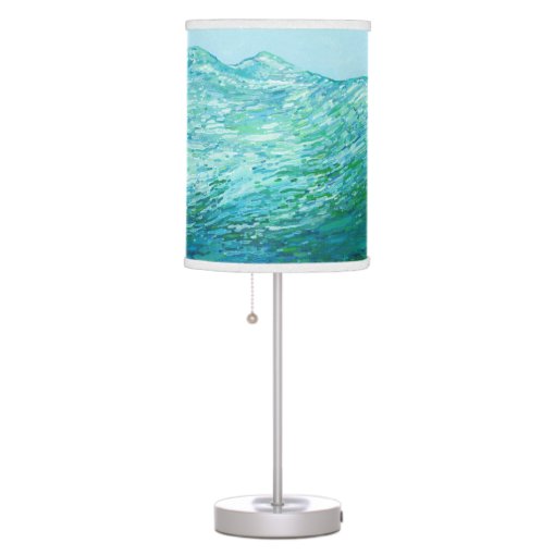 Out To Sea Ocean Wave Beach Coastal Home Lamp | Zazzle