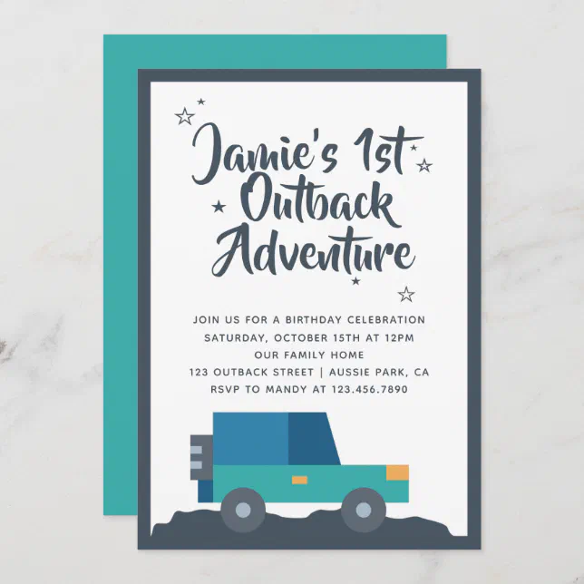 Outback Adventure Birthday Party Invitation | Zazzle