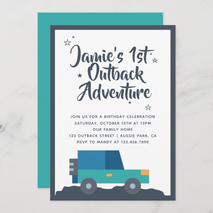 Outback Adventure Birthday Party Invitation | Zazzle