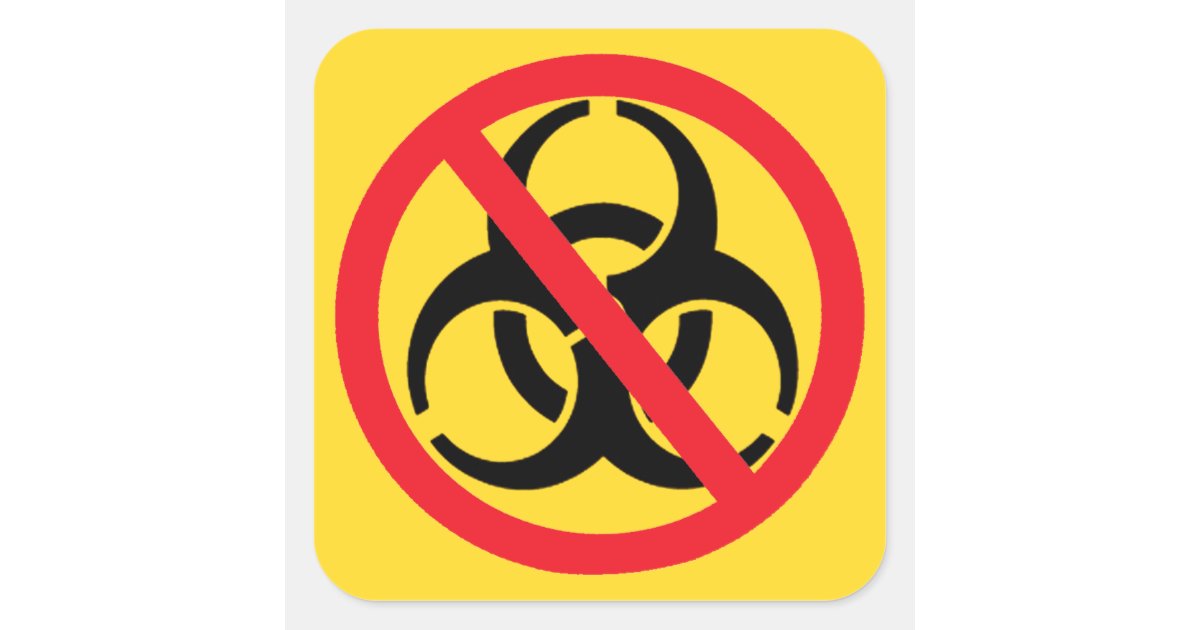 Outbreak Eradication Symbol Square Sticker | Zazzle