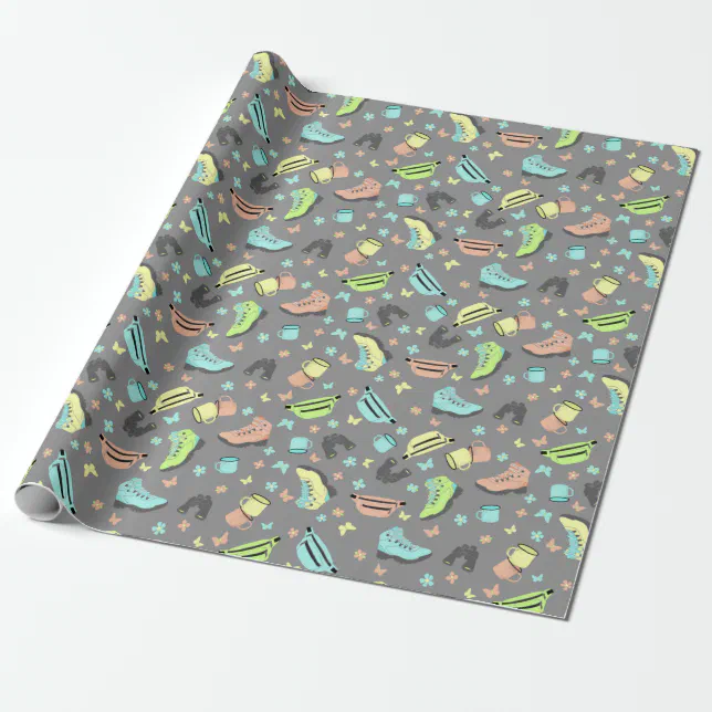 Outdoor Adventure Collage Patterned Wrapping Paper | Zazzle