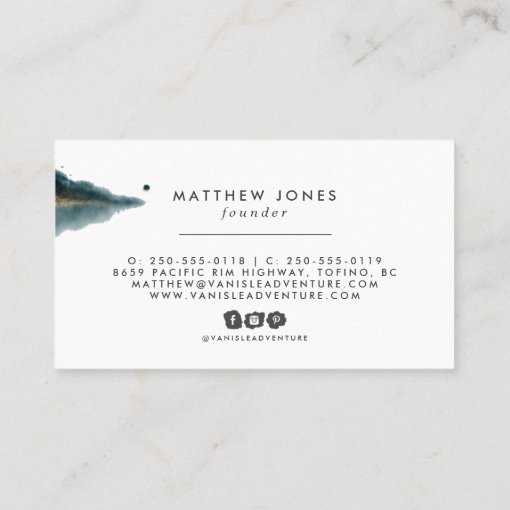 Outdoor Adventure Logo Business Card | Zazzle