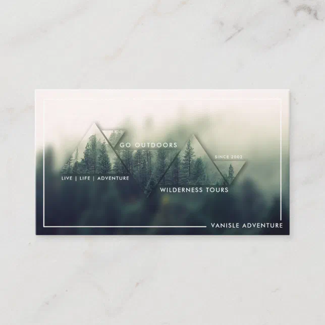 Outdoor Adventure Logo Business Card | Zazzle