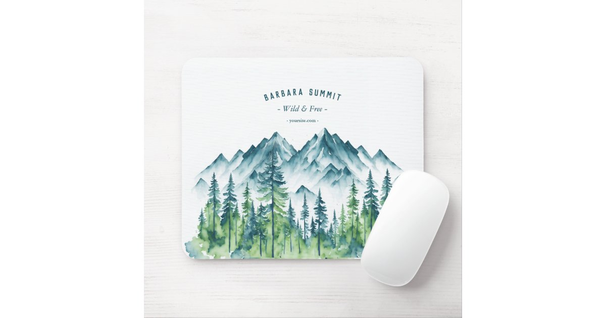 Outdoor Adventure Travel Mountain Forest Mouse Pad | Zazzle