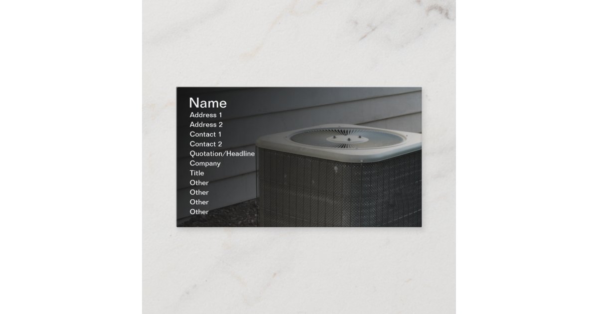 outdoor air conditioner unit business card | Zazzle
