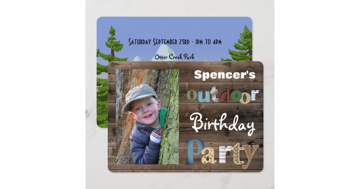 Outdoor Birthday Party Invitation | Zazzle