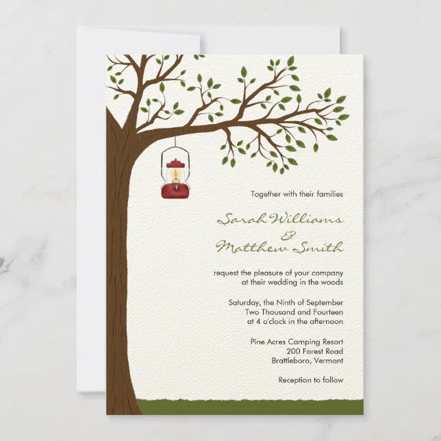 Outdoor Camping Wedding Invitations | Zazzle