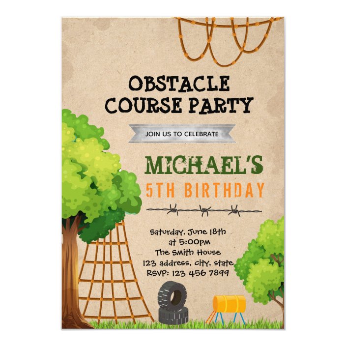 Outdoor course party birthday invitation | Zazzle.com