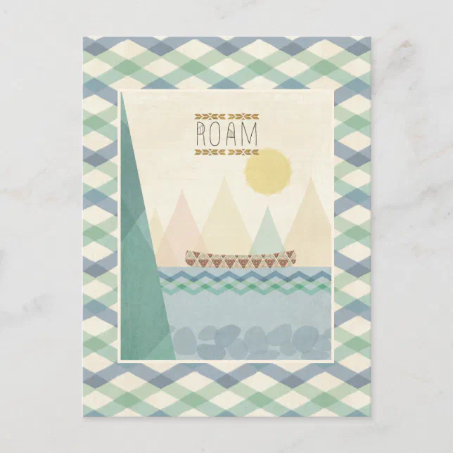 Outdoor Geo II | Roam Postcard | Zazzle