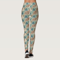 Outdoor Geo Step | Geometric Pattern Leggings | Zazzle
