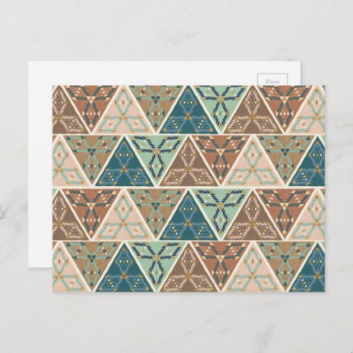 Outdoor Geo Step | Geometric Pattern Postcard | Zazzle