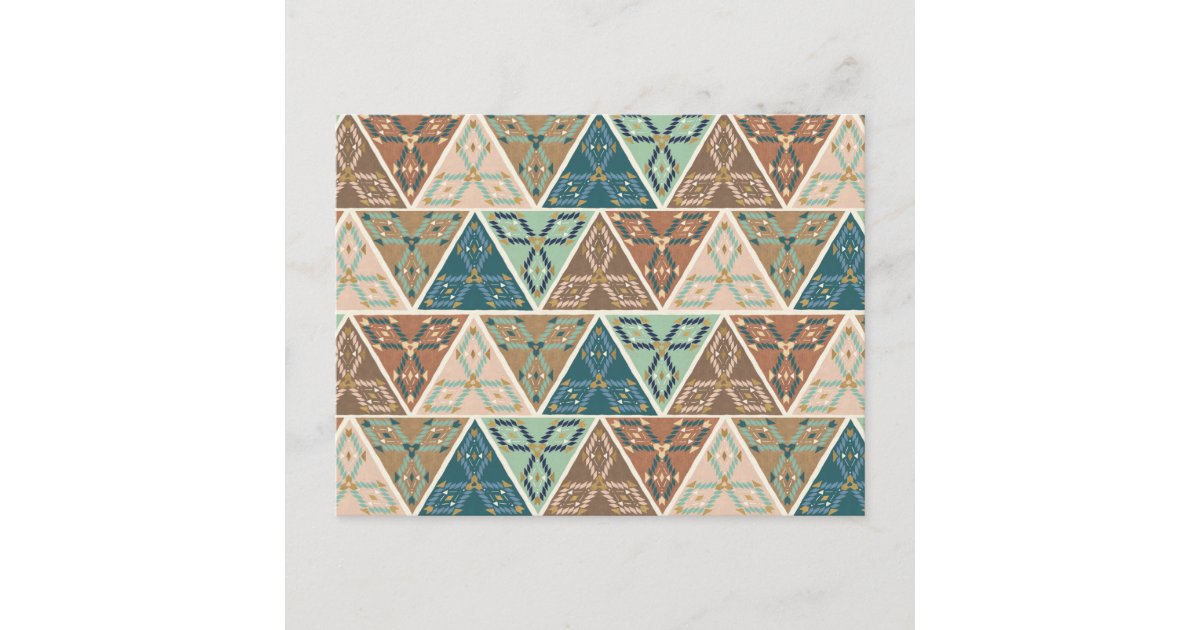 Outdoor Geo Step | Geometric Pattern Postcard | Zazzle
