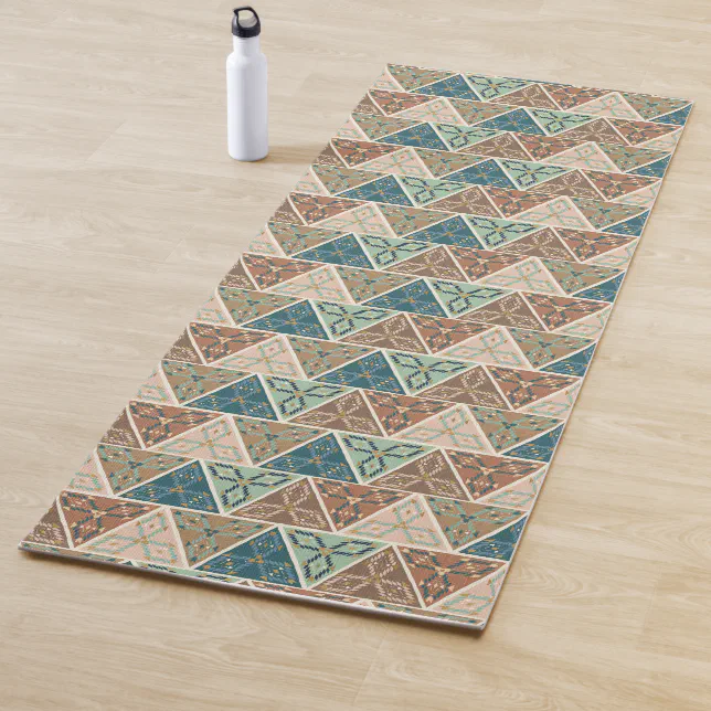 Outdoor Geo Step | Geometric Pattern Yoga Mat | Zazzle