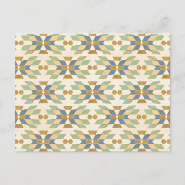 Outdoor Geo Step | Tribal Pattern Postcard | Zazzle