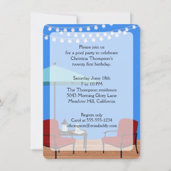 Outdoor House Party Invitation | Zazzle