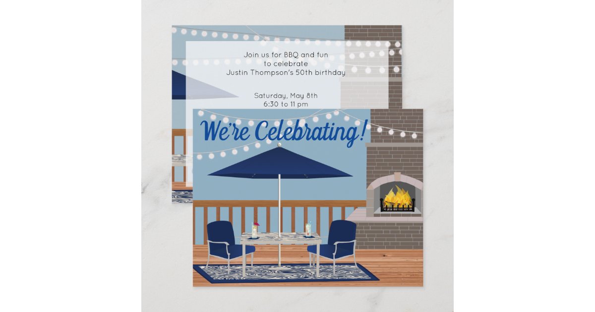 Outdoor Patio Party Invitation | Zazzle