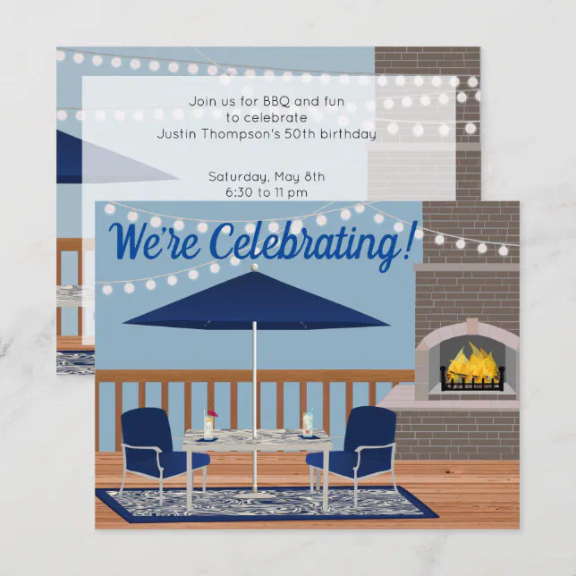 Outdoor Patio Party Invitation | Zazzle