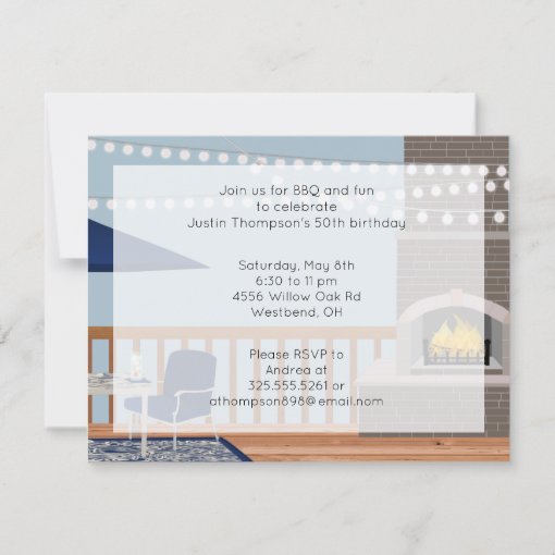 Outdoor Patio Party Invitation | Zazzle
