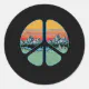 Outdoor Peace Sign Symbol Nature Classic Round Sticker | Zazzle