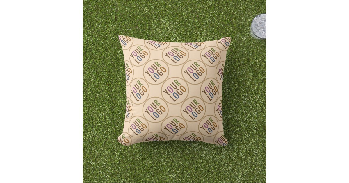 Outdoor Throw Pillow Business Company Logo Branded | Zazzle
