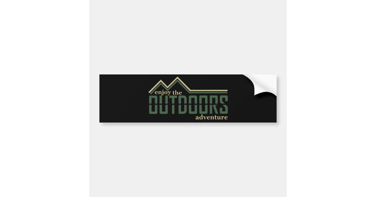 Outdoors hiker adventure bumper sticker | Zazzle