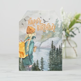 Outdoorsy Girls Adventure Birthday Card | Zazzle