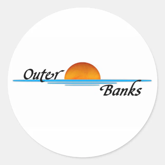 Outer Banks Classic Round Sticker | Zazzle