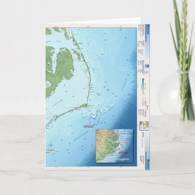 Outer Banks Map Card | Zazzle