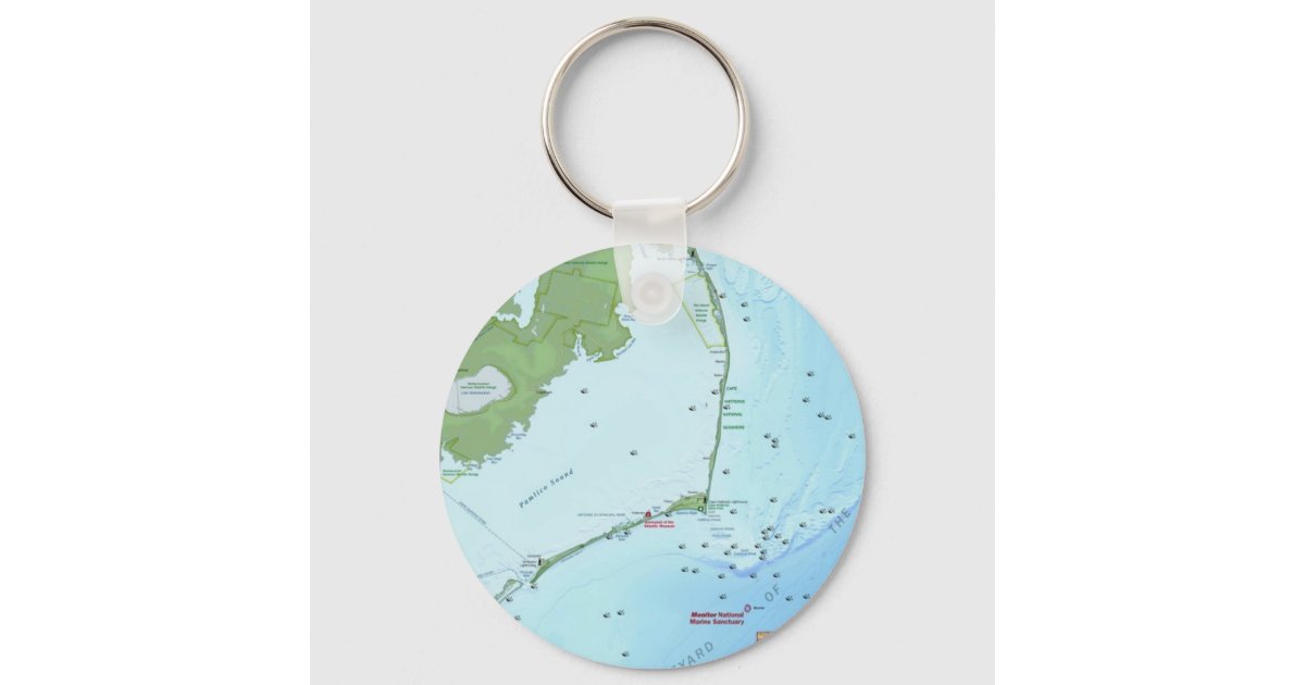 Outer Banks Map Keychain | Zazzle