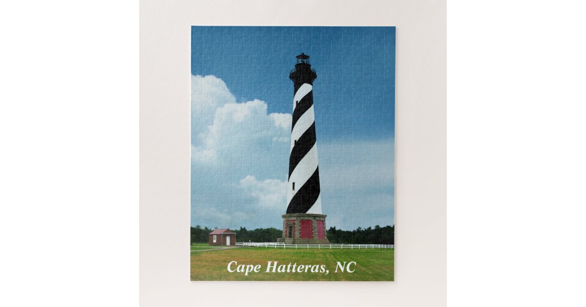 Outer Banks NC Lighthouse Cape Hatteras Jigsaw Puzzle | Zazzle