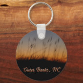 Outer Banks NC Sea Oats and Dunes at Sunset Keychain | Zazzle