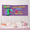 Outer Space Alien fun Kids Cute Party Banner | Zazzle