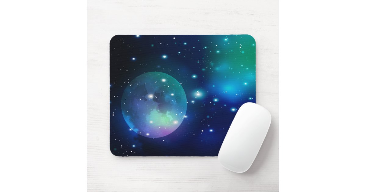 Outer Space and Stars Mouse Pad | Zazzle