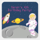 Fun outer space rocket birthday party stickers | Zazzle.com