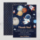 Outer Space Astronaut Birthday Thank You Card | Zazzle