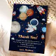 Outer Space Astronaut Birthday Thank You Card | Zazzle