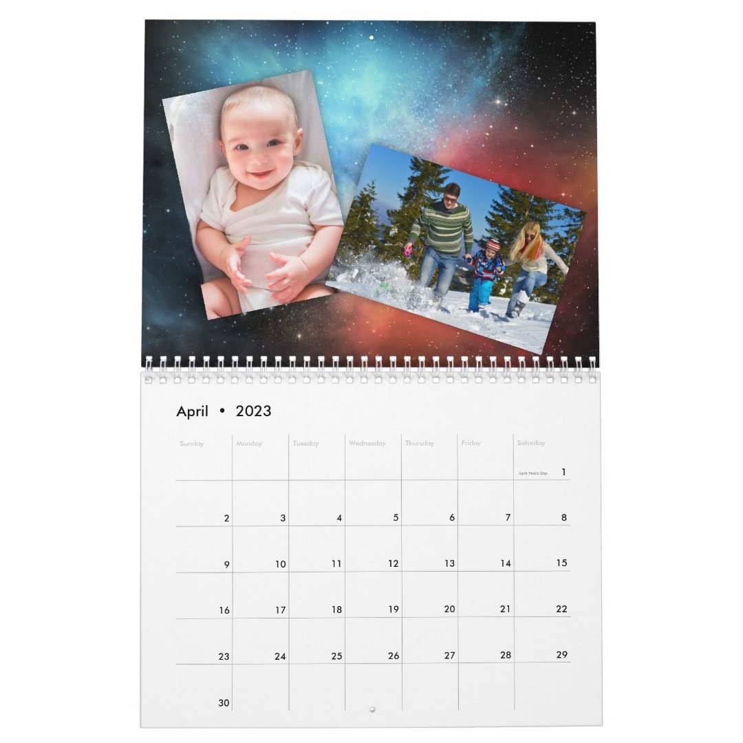 Outer Space Backgrounds Celestial Custom Photo Calendar | Zazzle