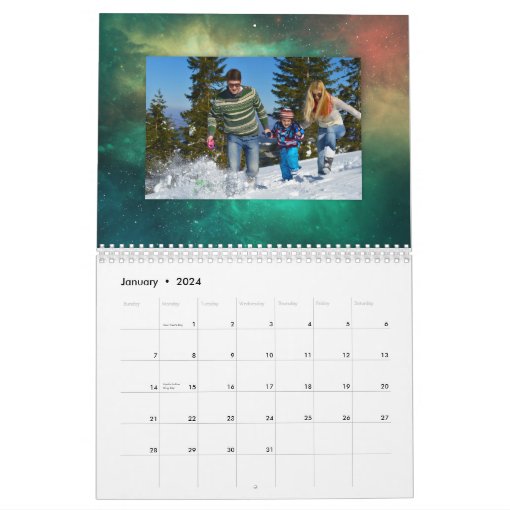 Outer Space Backgrounds Celestial Custom Photo Calendar | Zazzle