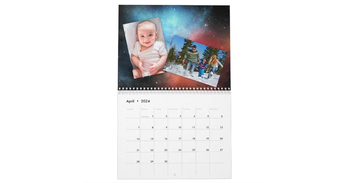 Outer Space Backgrounds Celestial Custom Photo Calendar | Zazzle