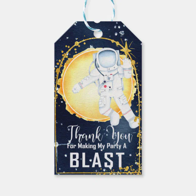 Outer Space Birthday Favor Tag, Astronaut Gift Tags | Zazzle