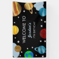 Outer Space Birthday Planets Galaxy Welcome Banner | Zazzle