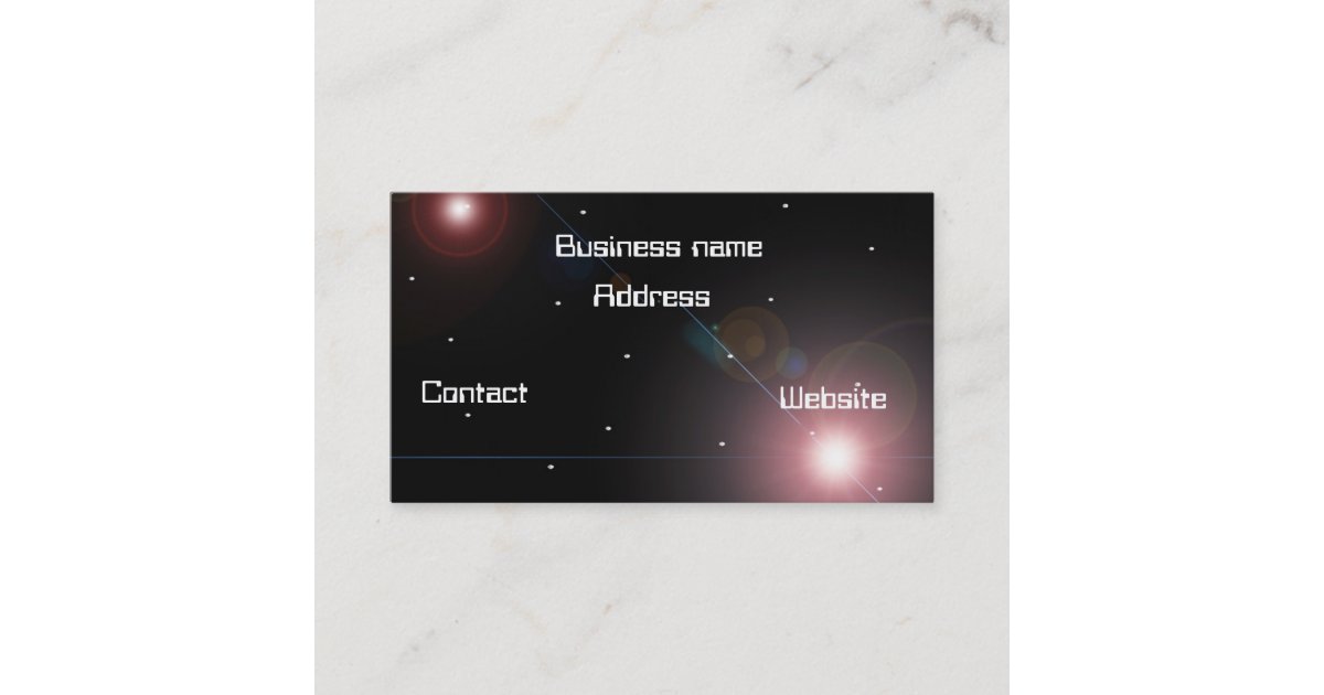 Outer space Business Card | Zazzle