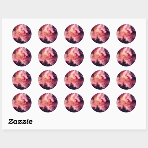 Outer Space Classic Round Sticker | Zazzle