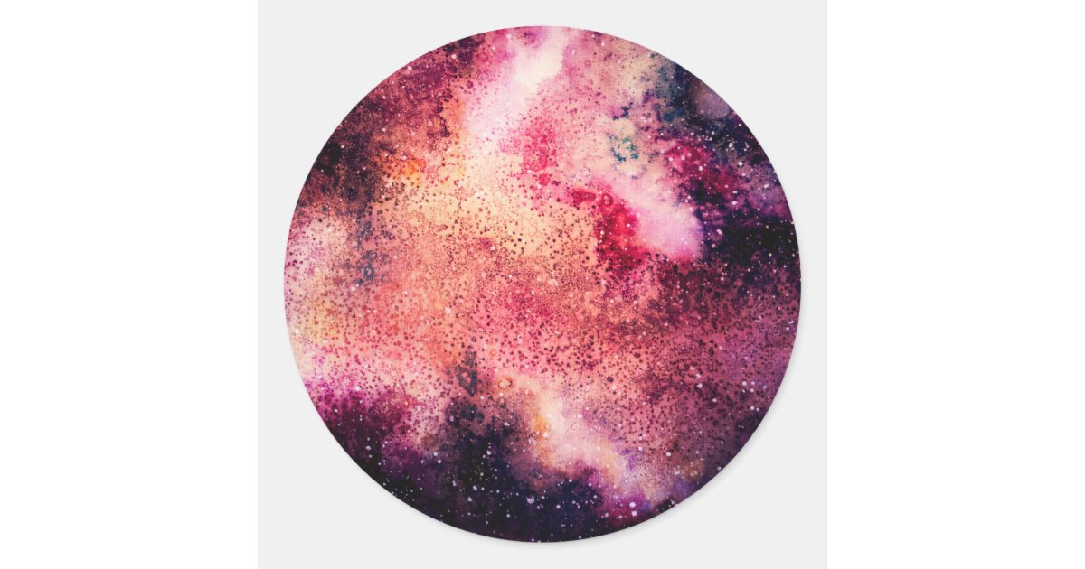 Outer Space Classic Round Sticker | Zazzle