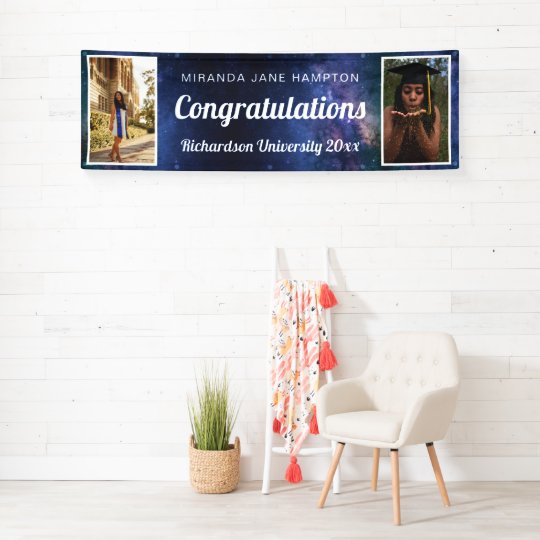 Outer Space Congratulations Graduation Photo Banner | Zazzle.com