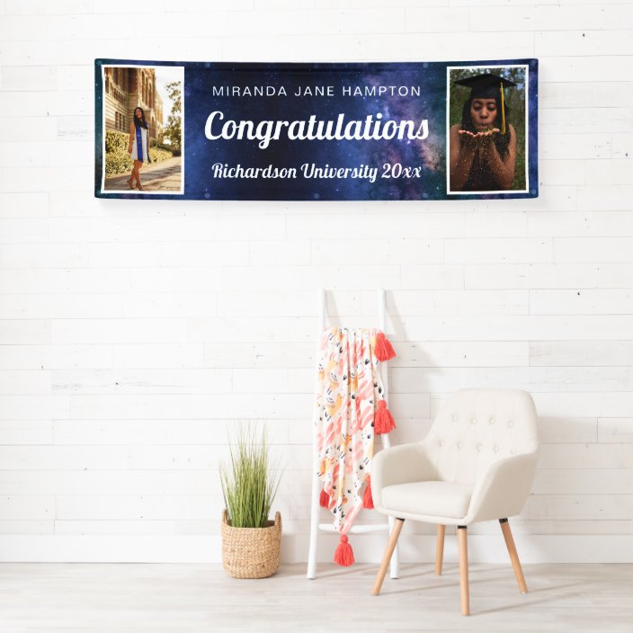 Outer Space Congratulations Graduation Photo Banner | Zazzle.com