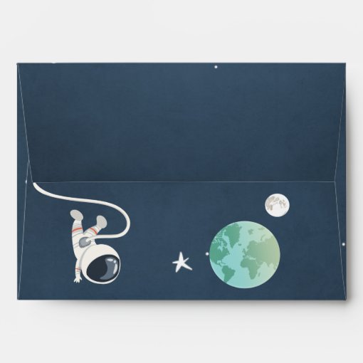 Outer Space Envelope Birthday Rocket Astronaut | Zazzle