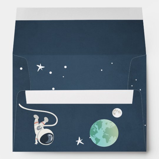 Outer Space Envelope Birthday Rocket Astronaut | Zazzle