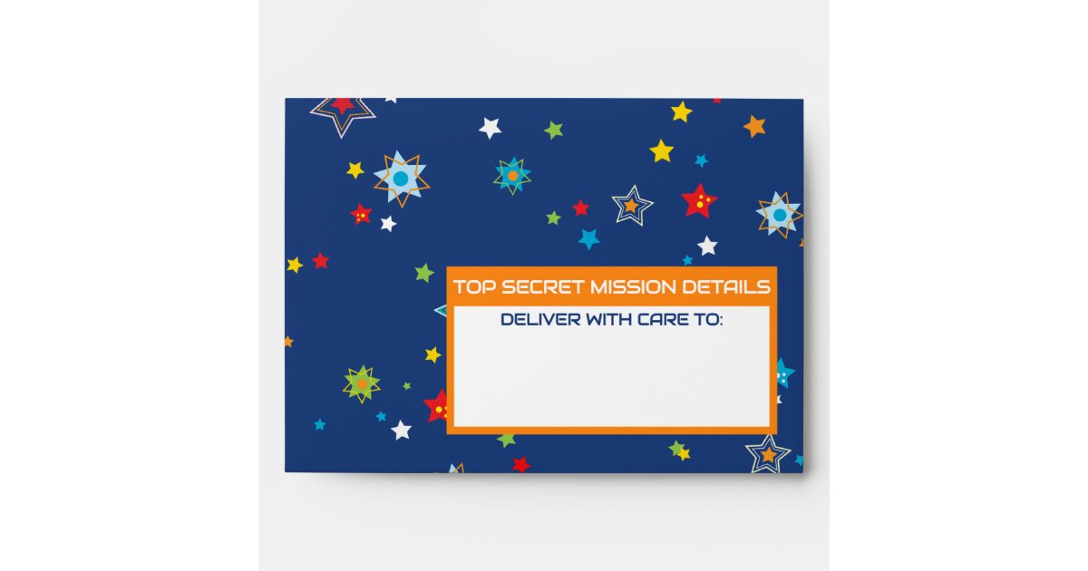 Outer Space Envelopes with Return Address Flap | Zazzle